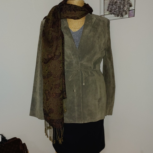 Alfani | Jackets & Coats | Vintage Alfani Suede Jacket Tie Waist | Poshmark